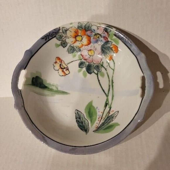 Vintage | Accents | Vintage Japan Luster Porcelain Bowl Dish Blue ...